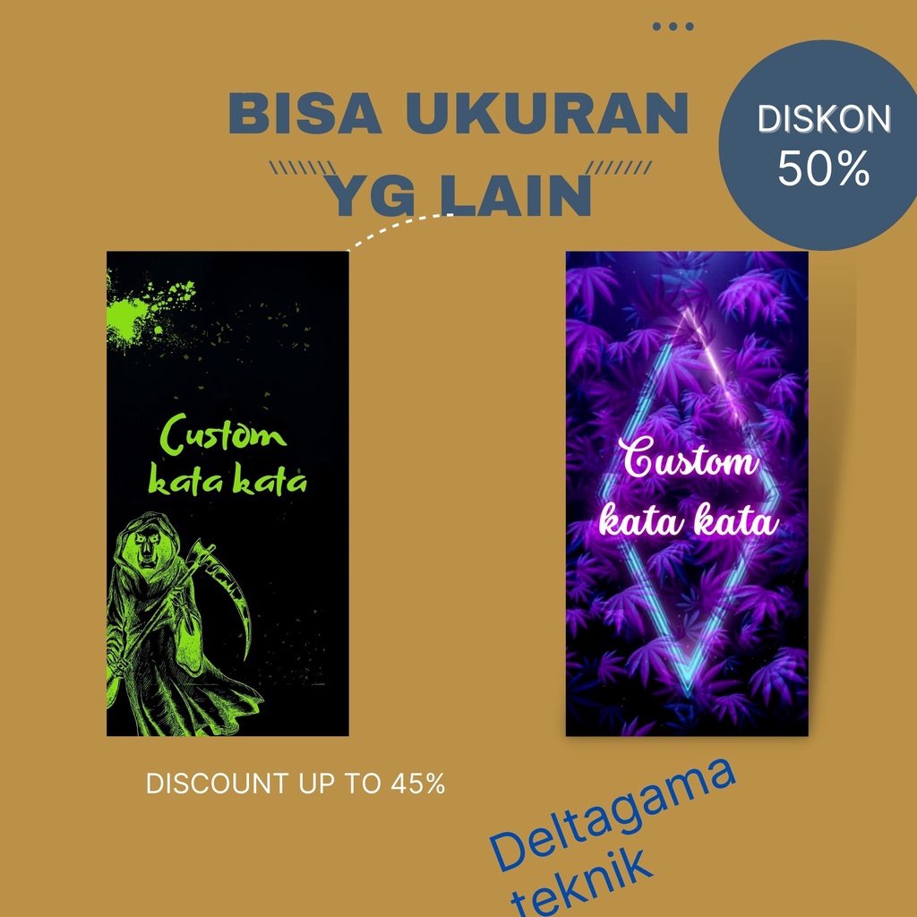 Jual quotes custom kata-kata nama menggunakan papan apa saja di toko ...