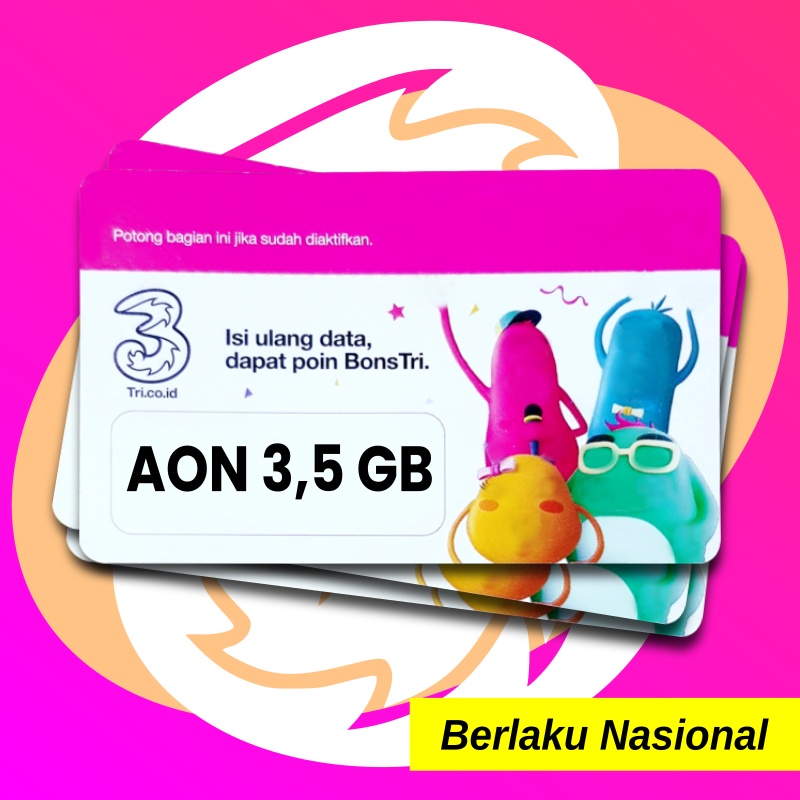 Jual Voucher TRI AON 3,5 GB Nasional - Voucher Three | Shopee Indonesia