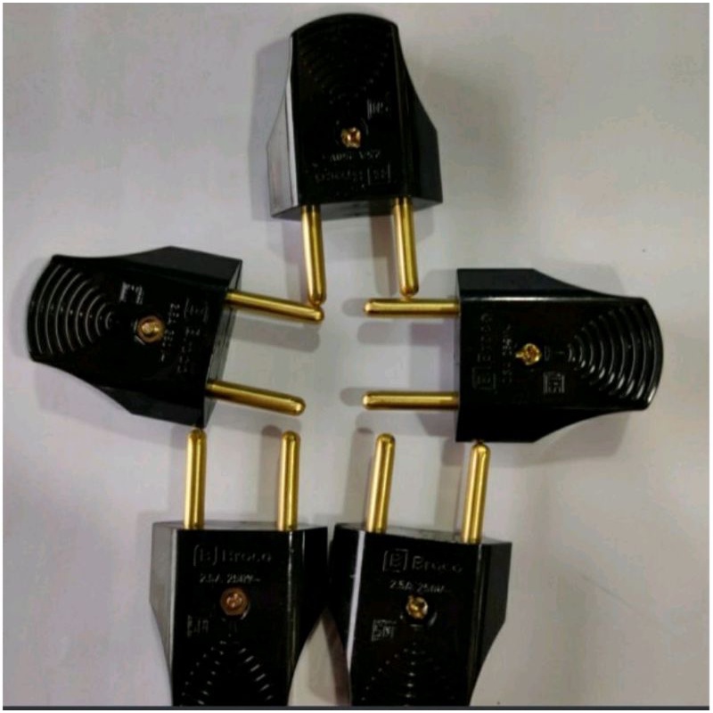Jual steker gepeng broco 344LN/ colokan tipis broco hitam | Shopee ...