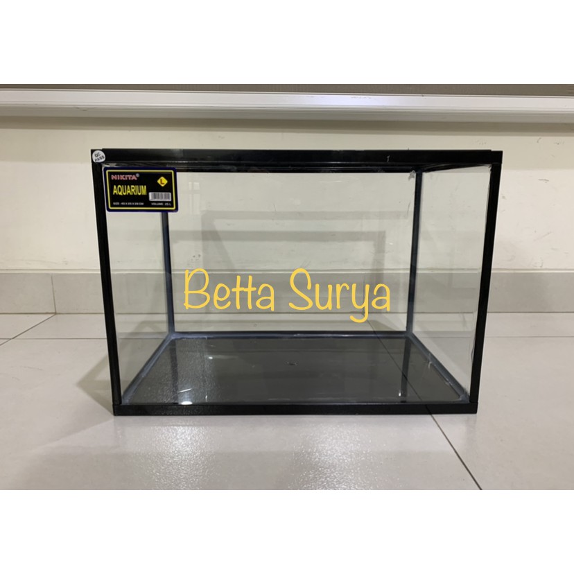 Jual AQUARIUM MERK NIKITA SIZE L VOLUME 25 LITER | Shopee Indonesia