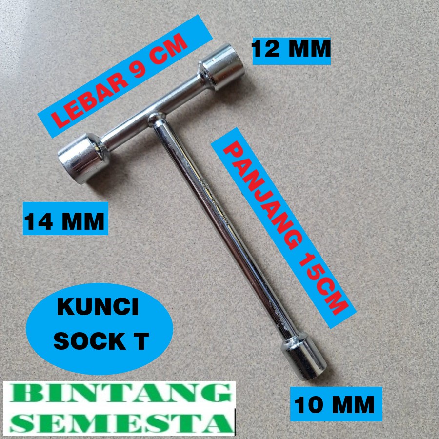 Jual KUNCI SHOCK T KOMBINASI SOCK T 10MM 12MM 14mm Indonesia|Shopee Indonesia
