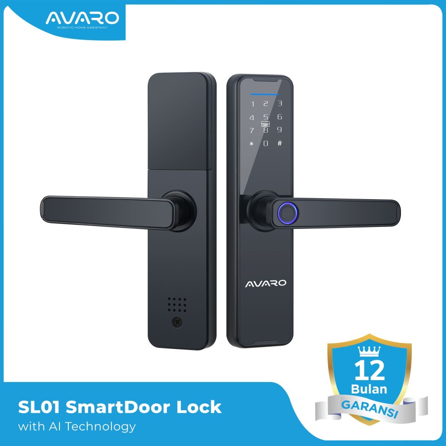 Jual AVARO Smart Door Lock Handle RFID- Fingerprint Waterproof - SL01 | Shopee Indonesia