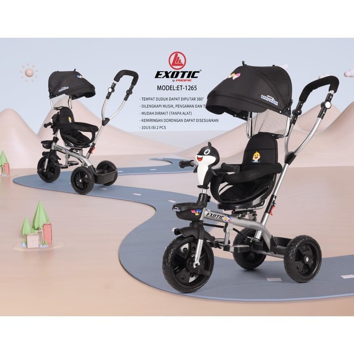 Jual Sepeda Roda Tiga Exotic Baby Shark Music Stroller Headlight IC ...