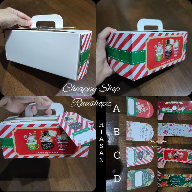 Jual Christmas WHITE Box 20x10 Box Natal 20x10 Box Kue Natal Box ...