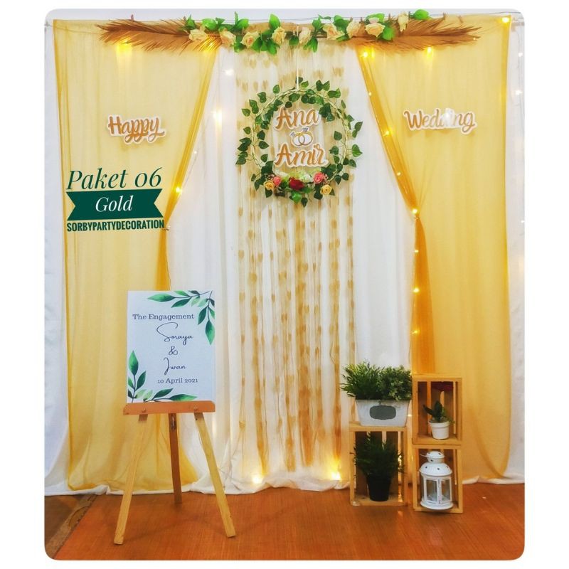 Jual Dekorasi Tunangan Backdrop Background Photobooth lamaran nikahan ...