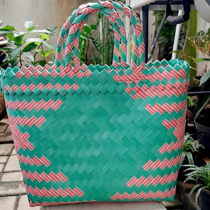 Jual Tas Belanja Pasar Anyaman Plastik 24 cm | Shopee Indonesia