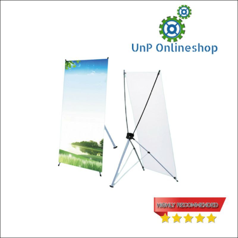 Jual Stand X banner besi 60 x 160 cm Adjustable, Fiber Non Adjustable dan Hitam Non Adjustable ...