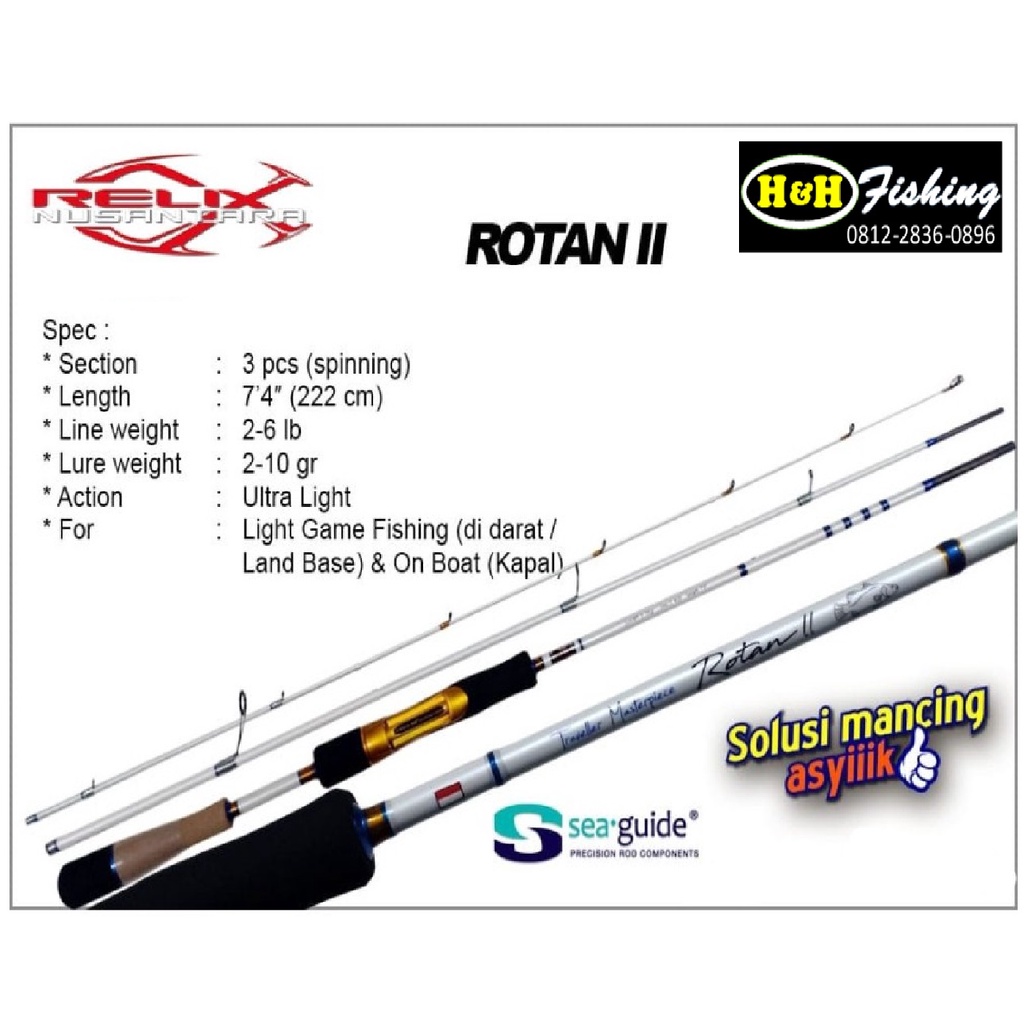 Jual Joran Relix Nusantara ROTAN II 743 TRAVEL ROD | Shopee Indonesia