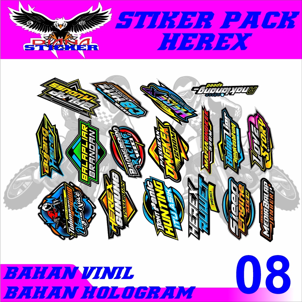 Jual STIKER PACK HEREX SATUAN SUDAH CUTTING LANGSUNG TEMPEL.S.08 ...