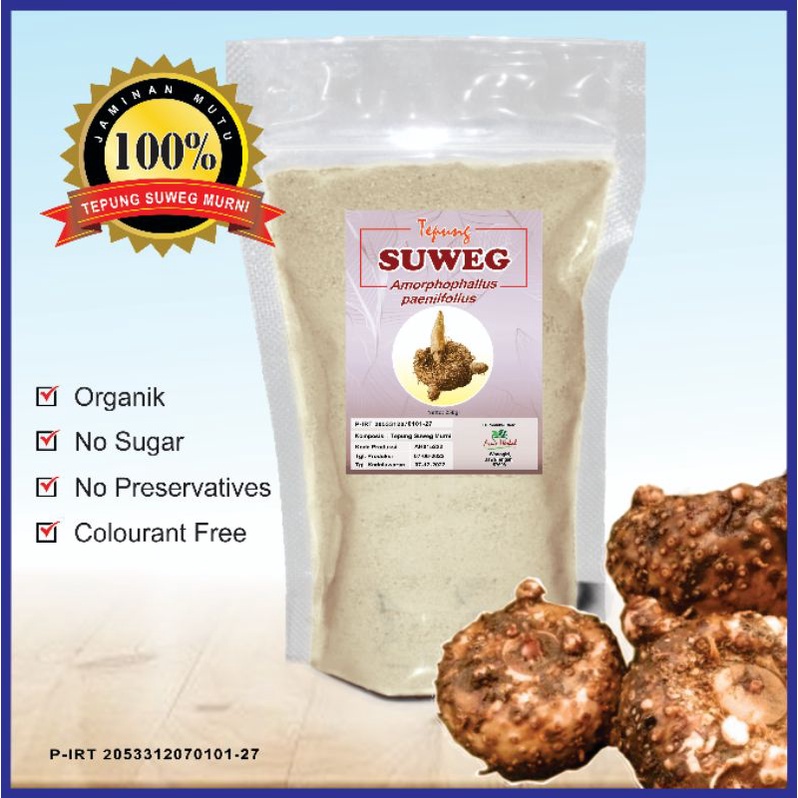 Jual tepung suweg/Amorphophallus paeniifolius. 500 gram. | Shopee Indonesia