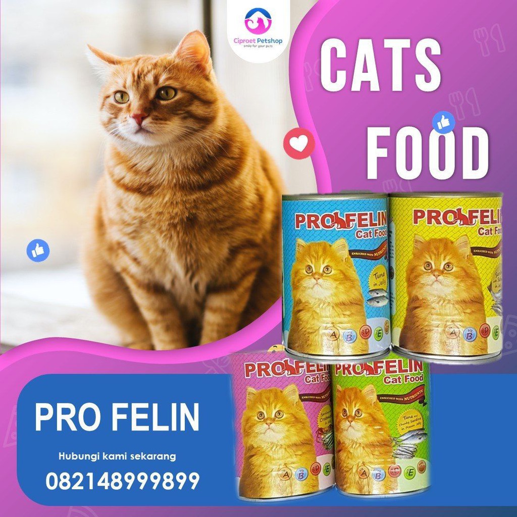 Jual Profelin 400gr Kaleng Makanan Kucing | Shopee Indonesia
