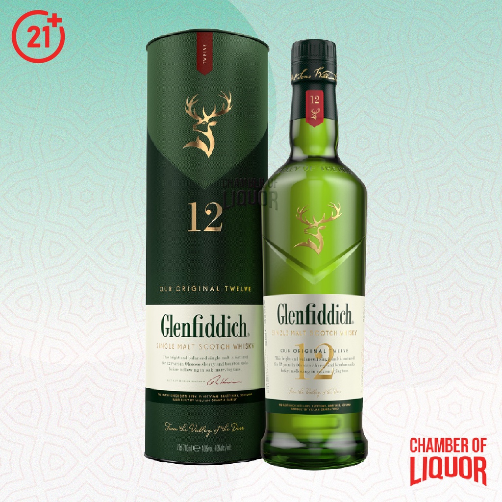 Jual GLENFIDDICH 12 Year Old Single Malt Scotch Whisky 700ml | Shopee Indonesia