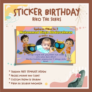 Jual Sticker Birthday Cowok Stiker Ulang Tahun Ultah Anak Custom Kotak ...
