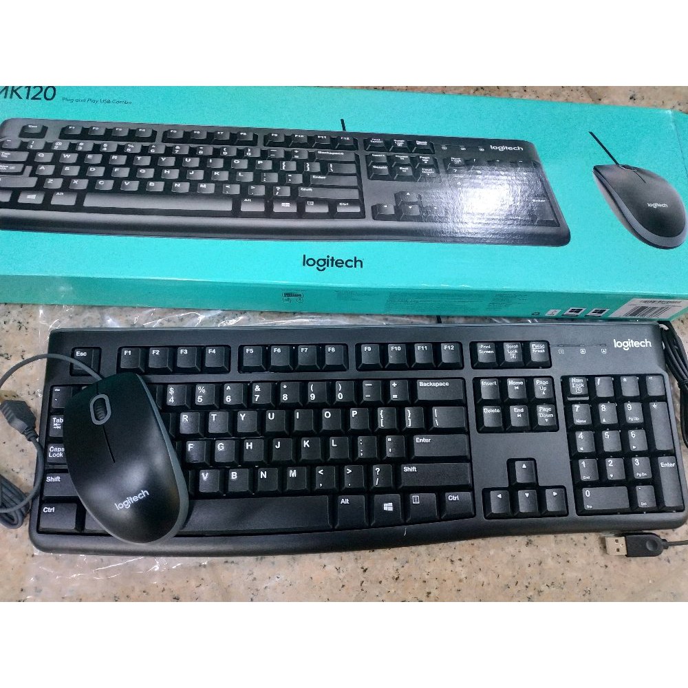 Jual Keyboard Logitech Mk120 Combo Usb And Mouse Usb Shopee Indonesia