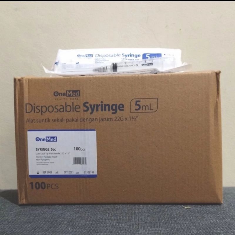 Jual Disposible Spuit 5 Cc Suntikan 5 Ml Syringe 5 Ml Onemed | Shopee ...