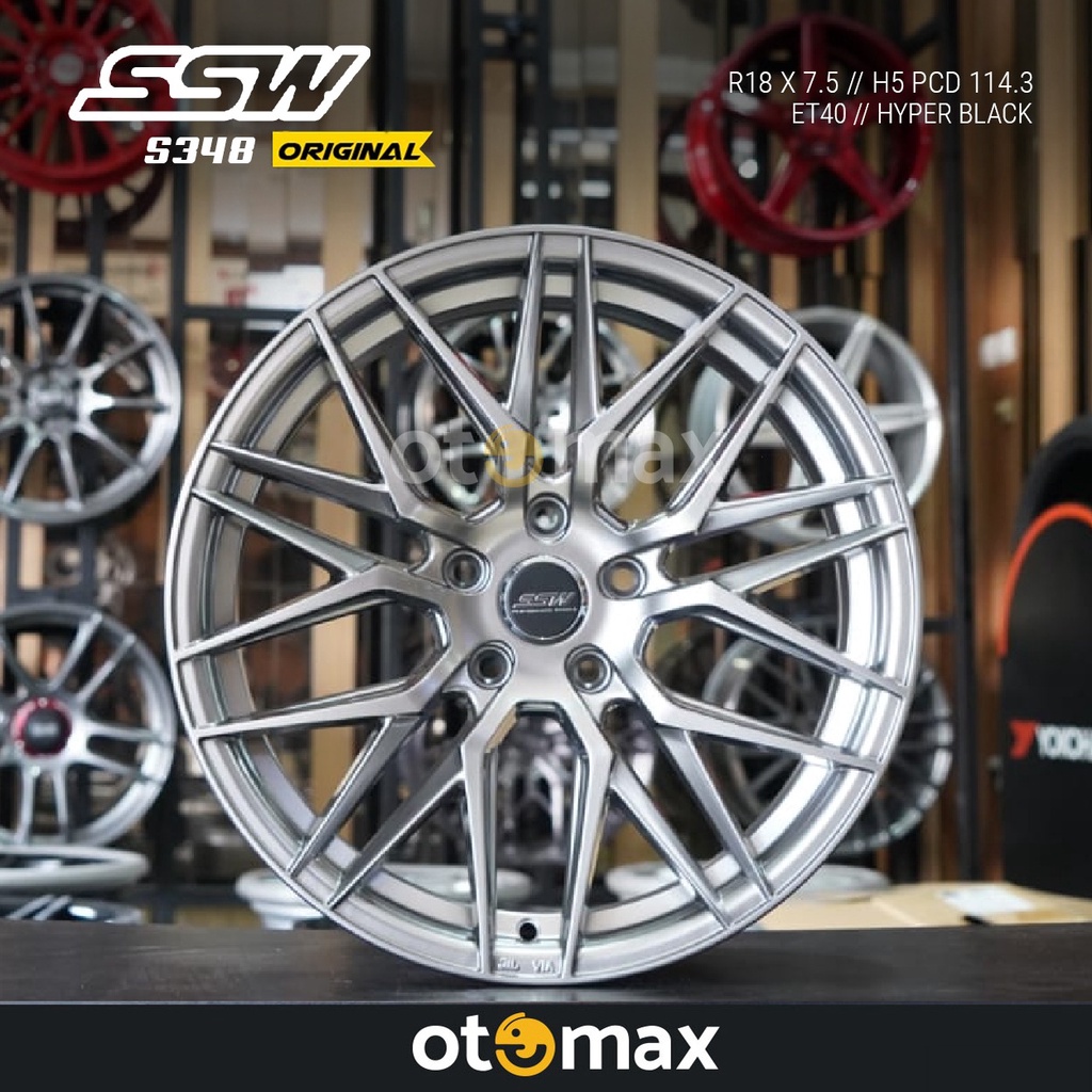 Jual Velg Mobil SSW S348 Original Ring 18 Hyper Black | Shopee Indonesia