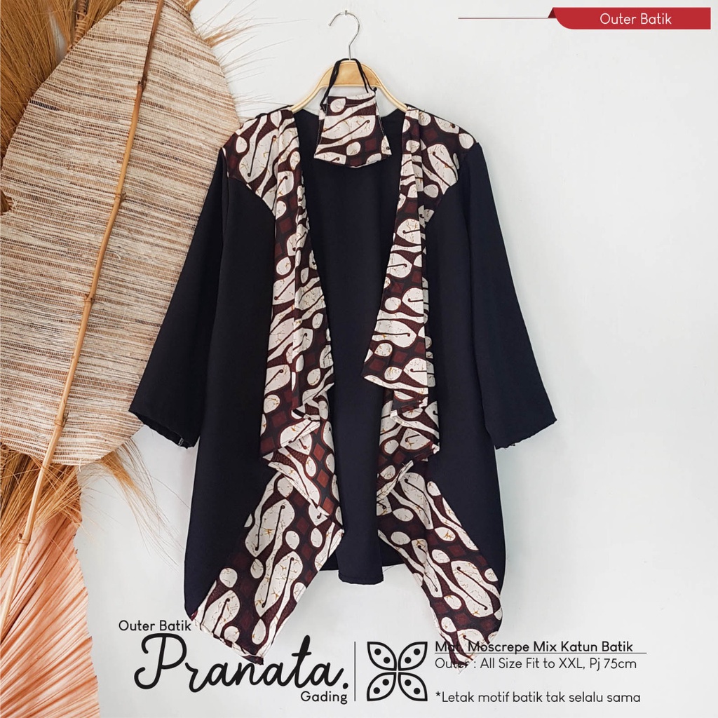 Jual OUTER BATIK PRANATA GADING BAHAN KATUN ATASAN BATIK MODEL CARDI ...