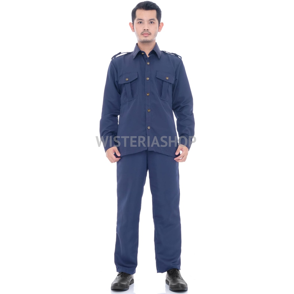 Jual seragam safari lengan panjang warna navy seragam safari baju ... Jual seragam safari lengan panjang warna navy seragam safari baju ...