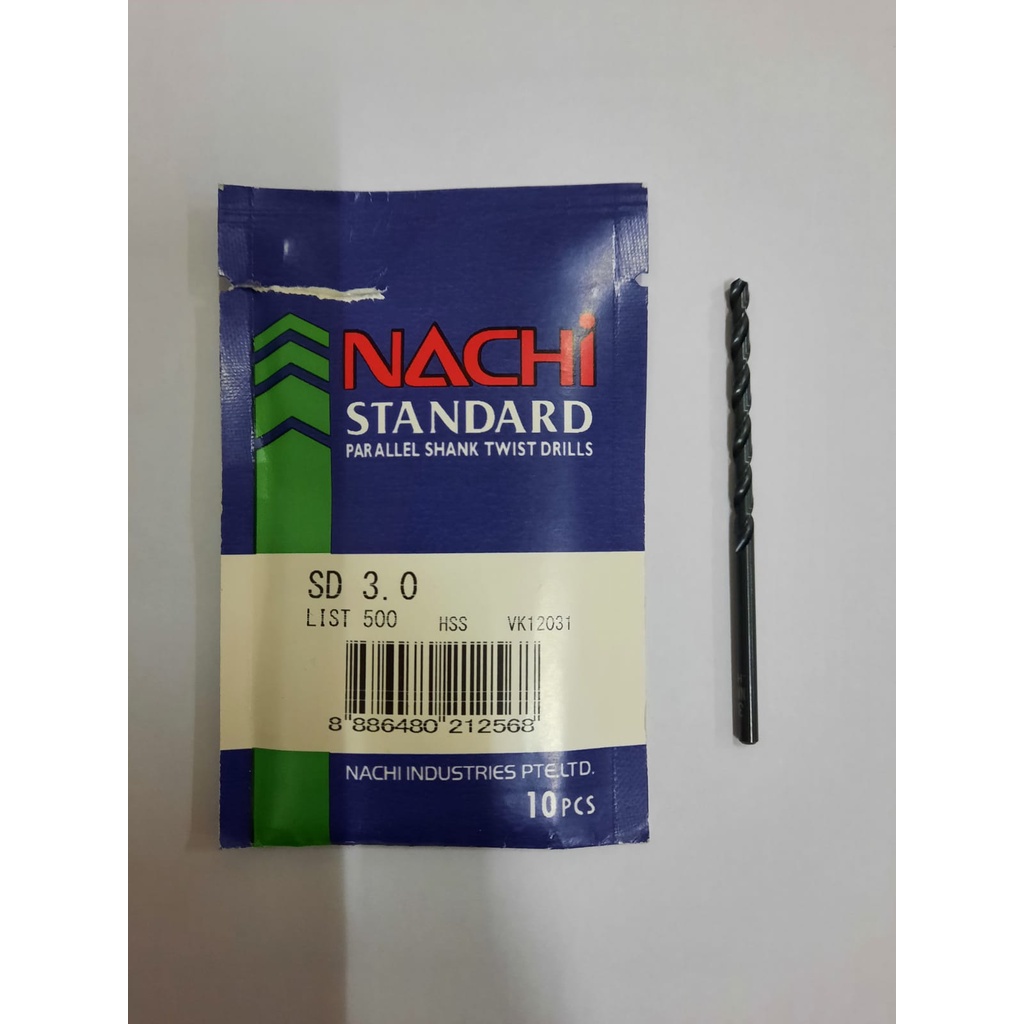 Jual ( 3mm ) Matabor Mata Bor Nachi Besi Aluminium HSS Drill Dril Drills Naci 3 mm Asli | Shopee ...