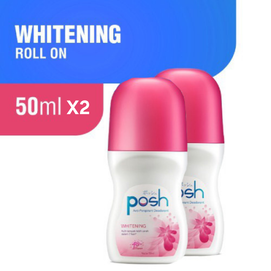 Jual Posh Whitening Roll On Deodorant 2 x 50 mL Indonesia|Shopee Indonesia