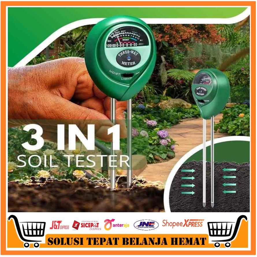 Jual ALAT PENGUKUR PH TANAH DIGITAL SOIL SURVEY 3 IN 1 | Shopee Indonesia