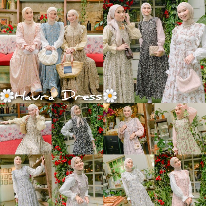 Jual HAIDEEORLINOFFICIAL Haura Dress Azkia, Ivy, Mily, Elisha by Haidee ...