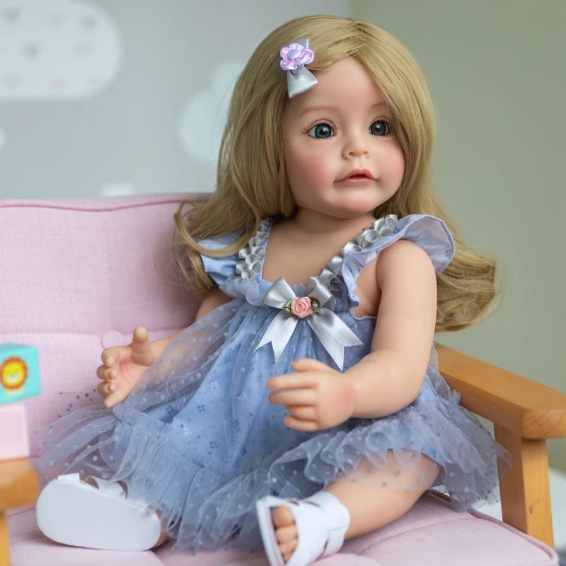 Jual Reborn doll 55cm Full Body Silicone Princess Girl Dolls Sue-Sue ...