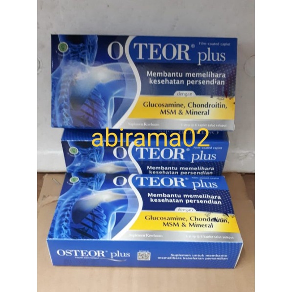 Jual osteor plus untuk kesehatan persendian 1 box 30 tablet | Shopee ...