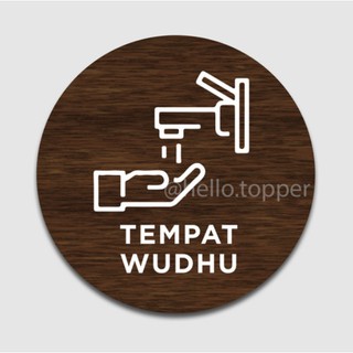 Jual Sign Tempat Wudhu Kayu Modern 20cm | Sign Board Wudhu | Shopee ...