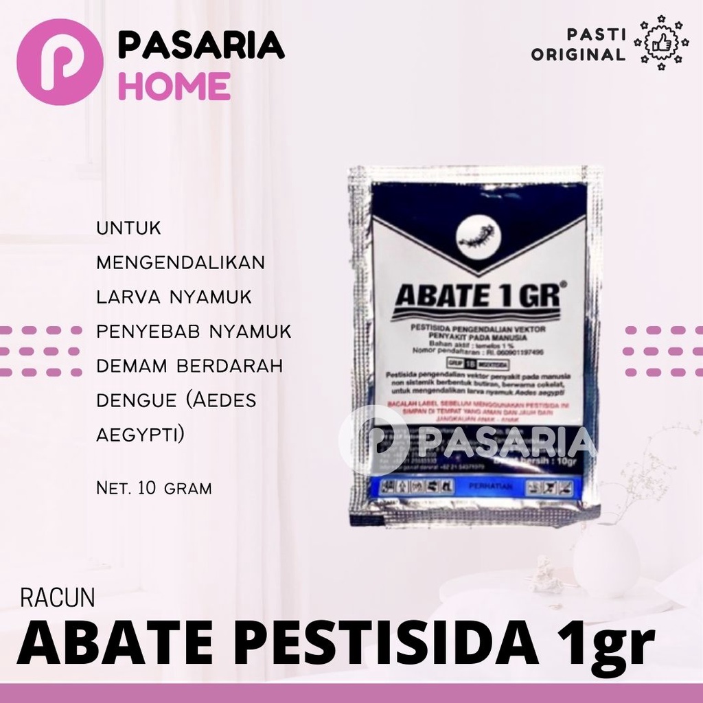Jual ABATE PESTISIDA 1gr Obat Pembasmi Jentik Nyamuk Malaria/Demam ...