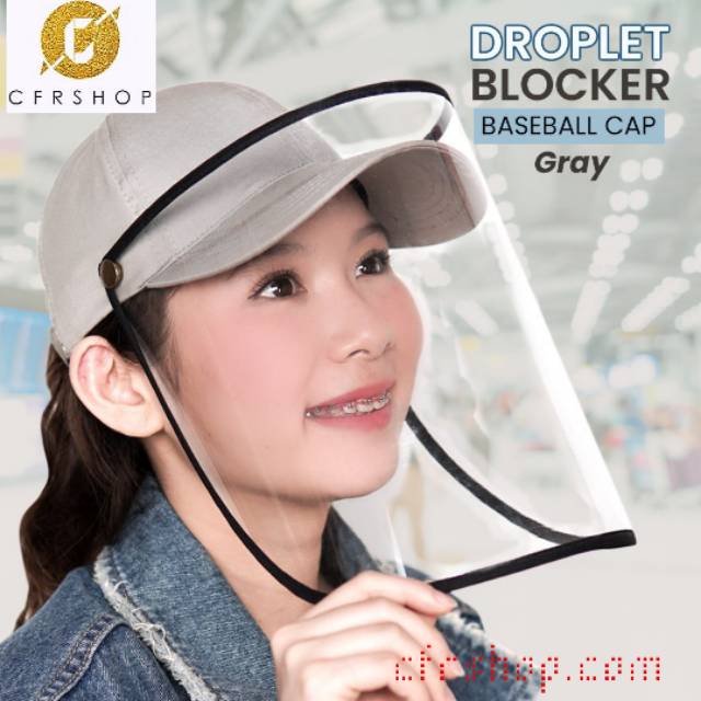 Jual Topi Penahan | Anti | Blocker Droplet baseball cap abu-abu dengan ...