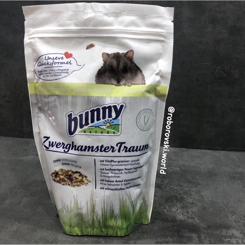 Jual FULLPACK 500gr BUNNY NATURE Dwarf Hamster Dream Expert Seedmix ...