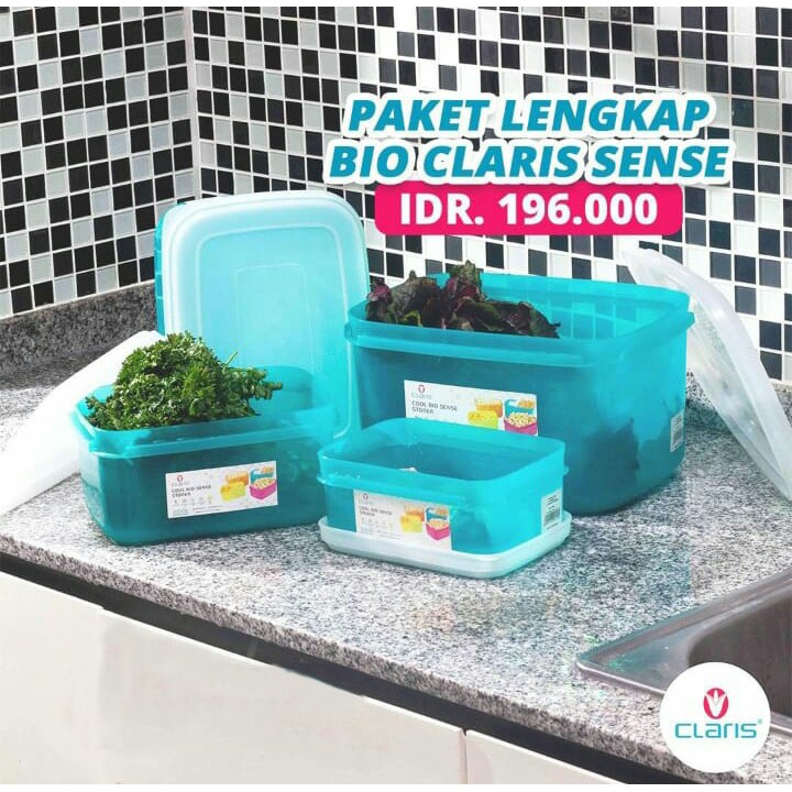 Jual Claris Set Lengkap Bio Sense - Tempat penyimpanan Makanan | Shopee ...