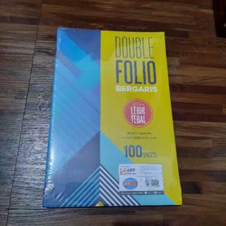 Jual Kertas Double Folio/polio bergaris SIDU/ Per 50 Lembar | Shopee ...