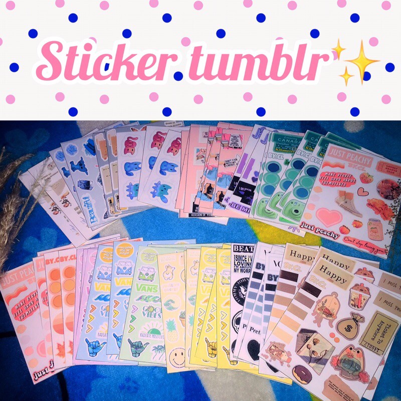 Jual Sticker Tumblr / Sticker aesthetic / Sticker Custom / Stiker ...