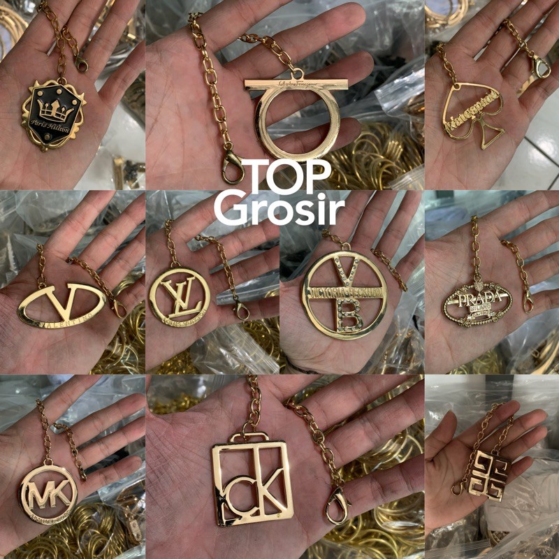 Jual Gantungan Rantai Merek Logo Brand Rante Besi Tas Bags Kunci Bag ...