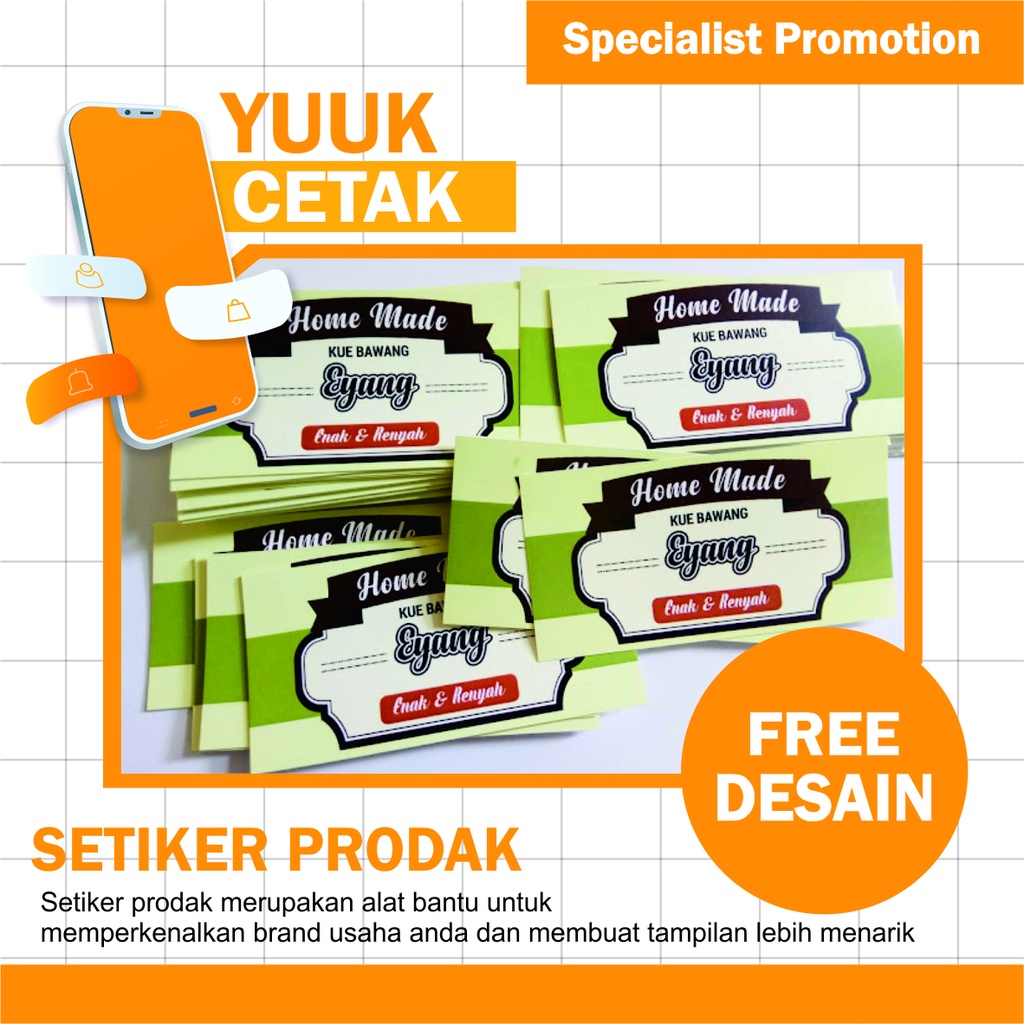 Jual cetak setiker / stiker label Cromo / setiker prodak / lebel ...