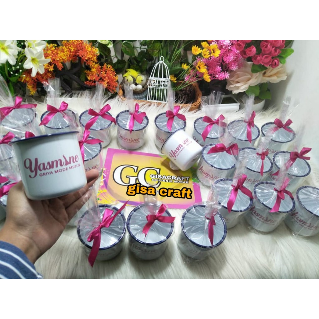 Jual Gisacraft Souvenir Gelas Enamel tinggi +-7 cm/ Gelas Kaleng ...
