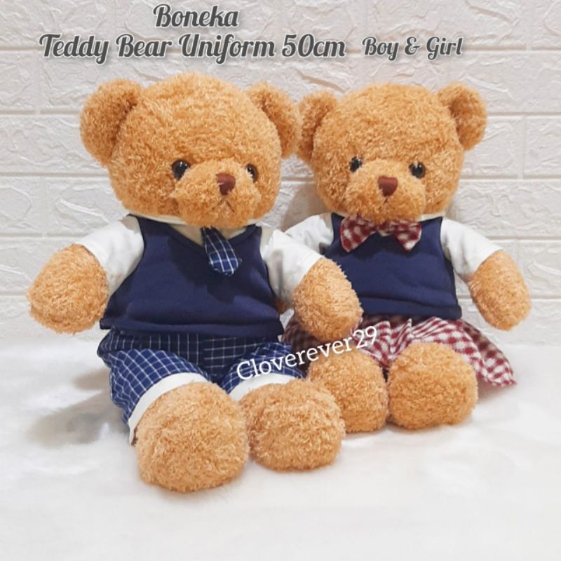 Jual Boneka Teddy Bear Uniform Boy & Girl Boneka Beruang | Shopee Indonesia