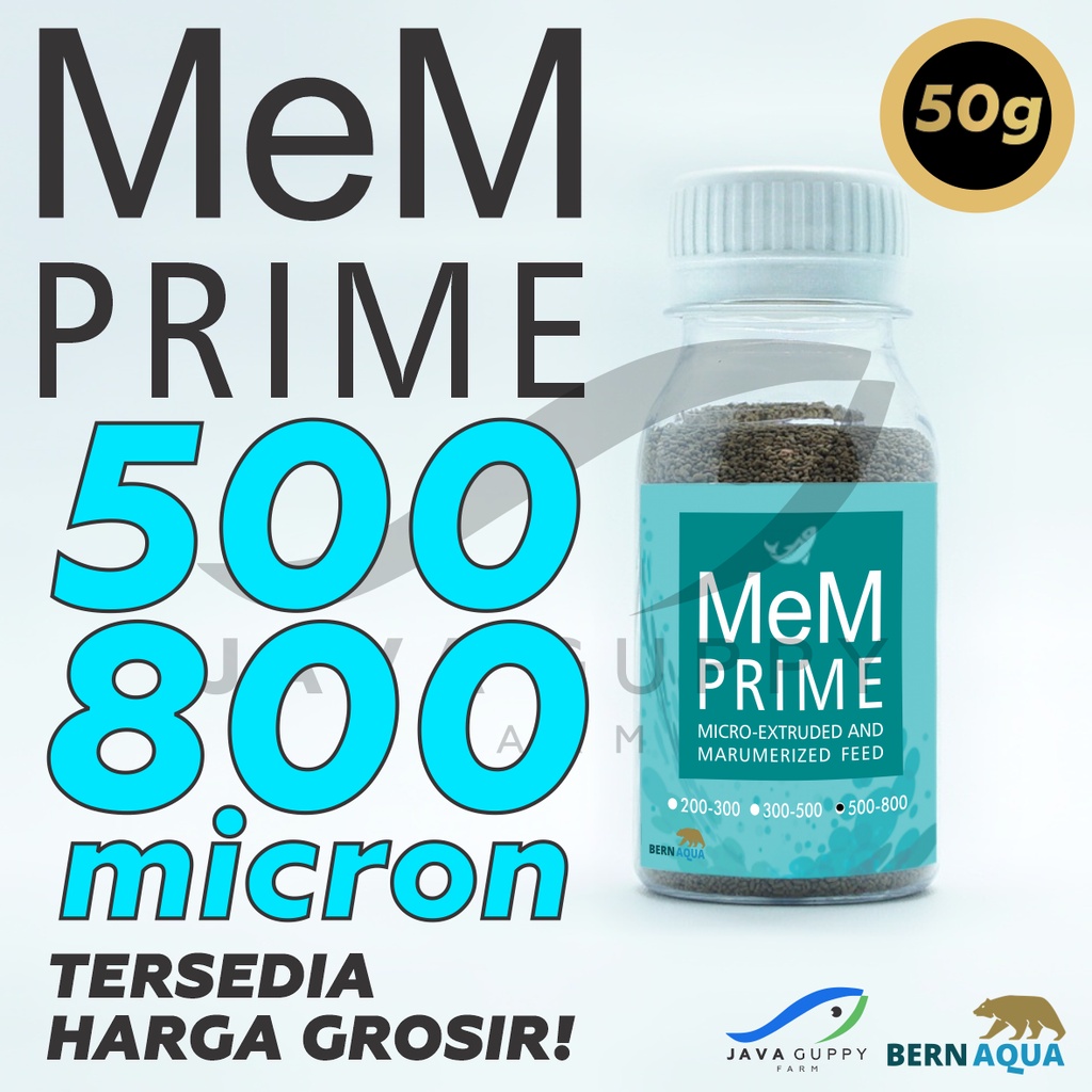 Jual Pelet MeM Prime 500-800 micron 50gr - Pellet Pakan Burayak Cupang ...