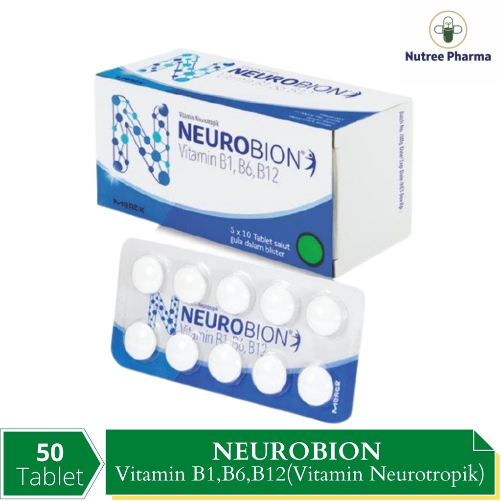 Jual Neurobion Tab isi 50 Tablet Box Biru | Shopee Indonesia