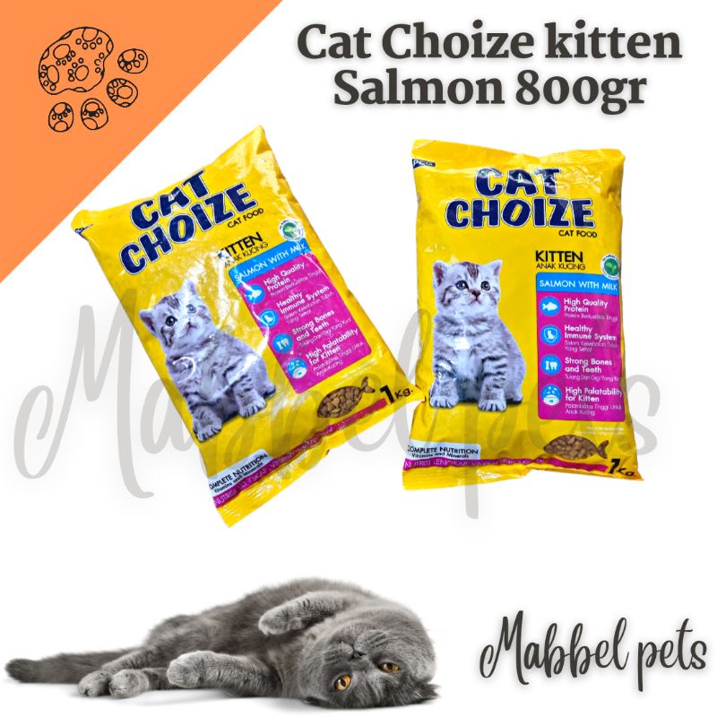 Jual Makanan Kucing CAT CHOIZE KITTEN SALMON With Milk 1kg | Shopee ...