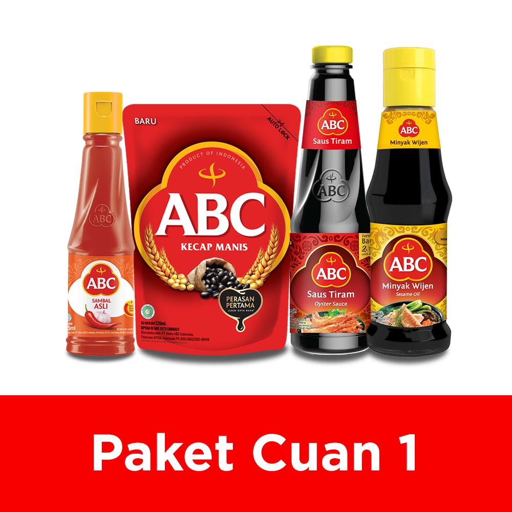 Jual ABC Kecap Manis 520 ml + Saus Sambal Asli 135 ml + Saus Tiram 195 ...