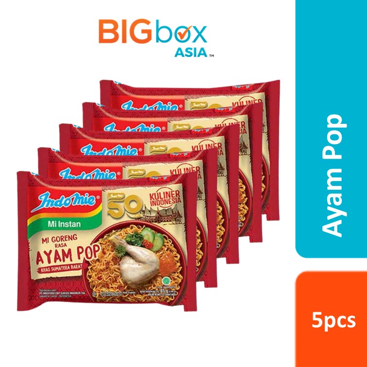 Jual Indomie Mie Instant Goreng Rasa Ayam Pop 85g - 5pcs | Shopee Indonesia