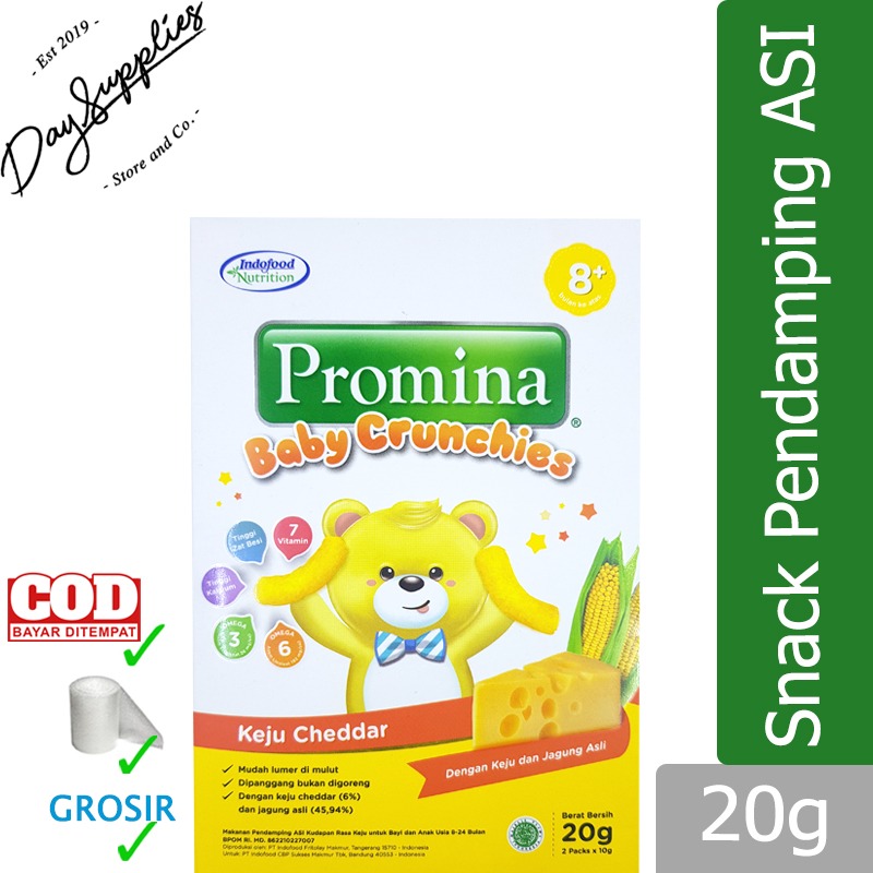 Jual Promina Baby Crunchies rasa Keju Cheddar 20g (2 packs x 10g ...