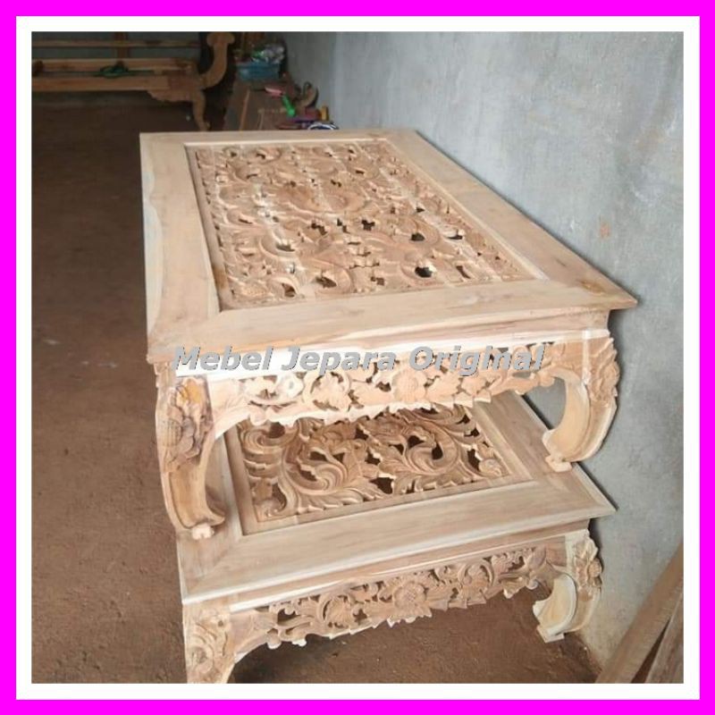 Jual Meja Lesehan Ukir Full Meja Kopi Meja Ketapan Ukiran Jepara ...