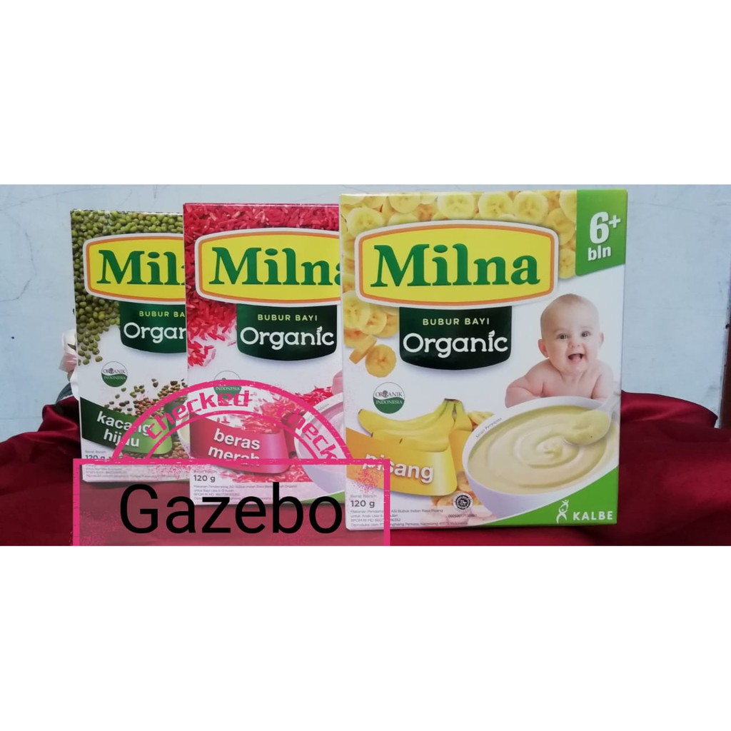 Jual Milna Bubur Organik 6 dan 8 Bulan 120 gr | Shopee Indonesia