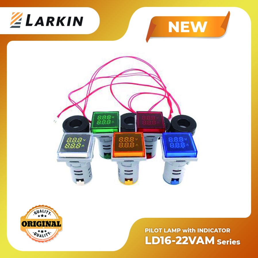Jual Pilot Lamp LED with Ampere & Voltage Meter Larkin LD16-22VAM ...