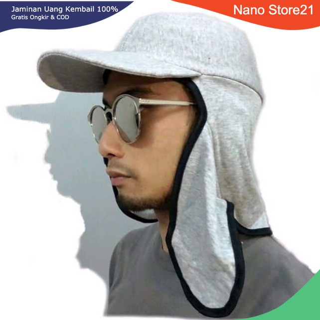 Jual NS Topi Mancing Topi Jepang Outdoor Masker Pelindung Wajah Kepala ...