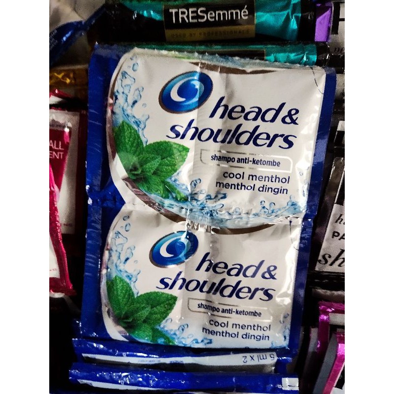 Jual head & shoulders shampo sachet biru cool menthol menthol dingin ...